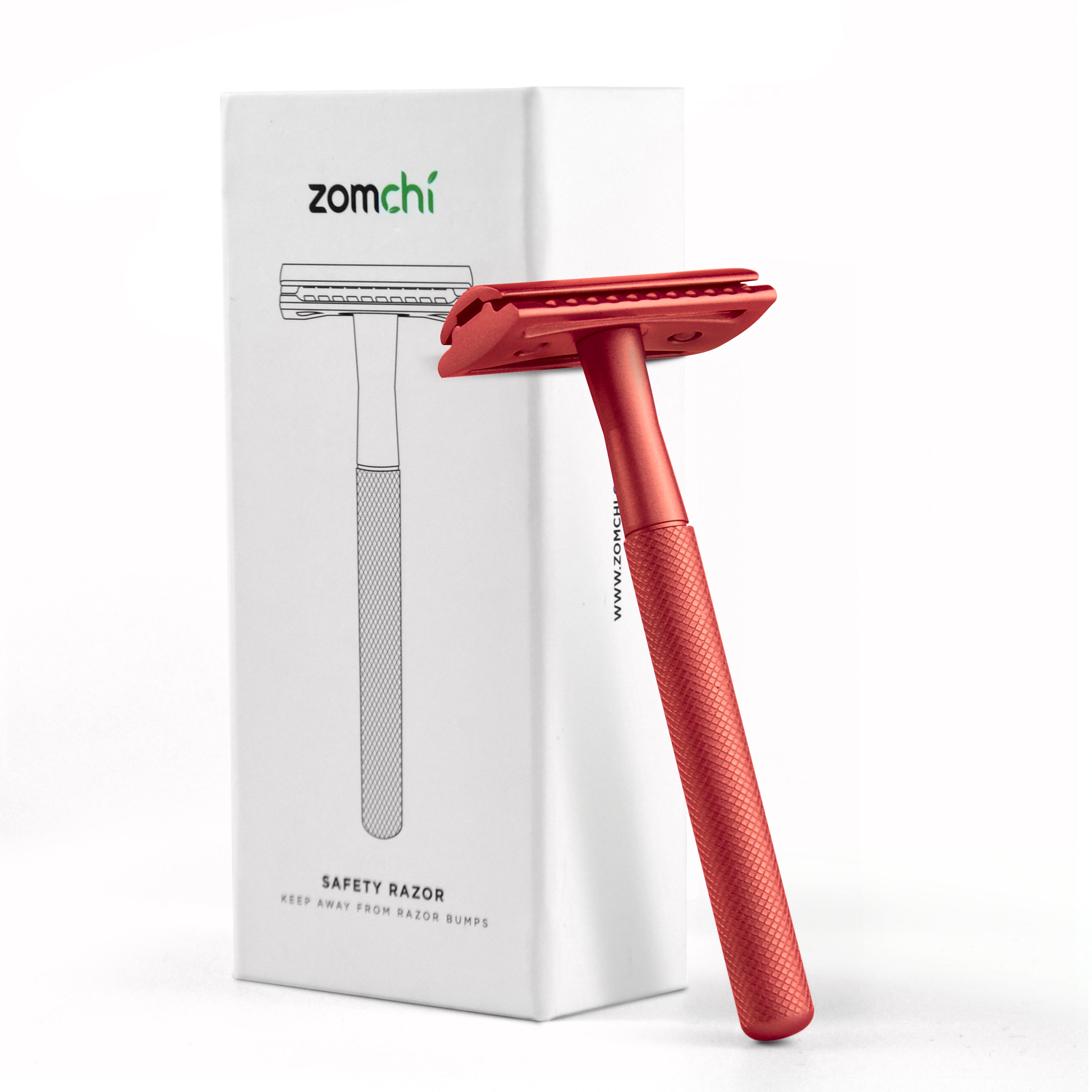 Double Edge Metal Razor for Women with 5 Blades in Delicate Box (Ruby ...